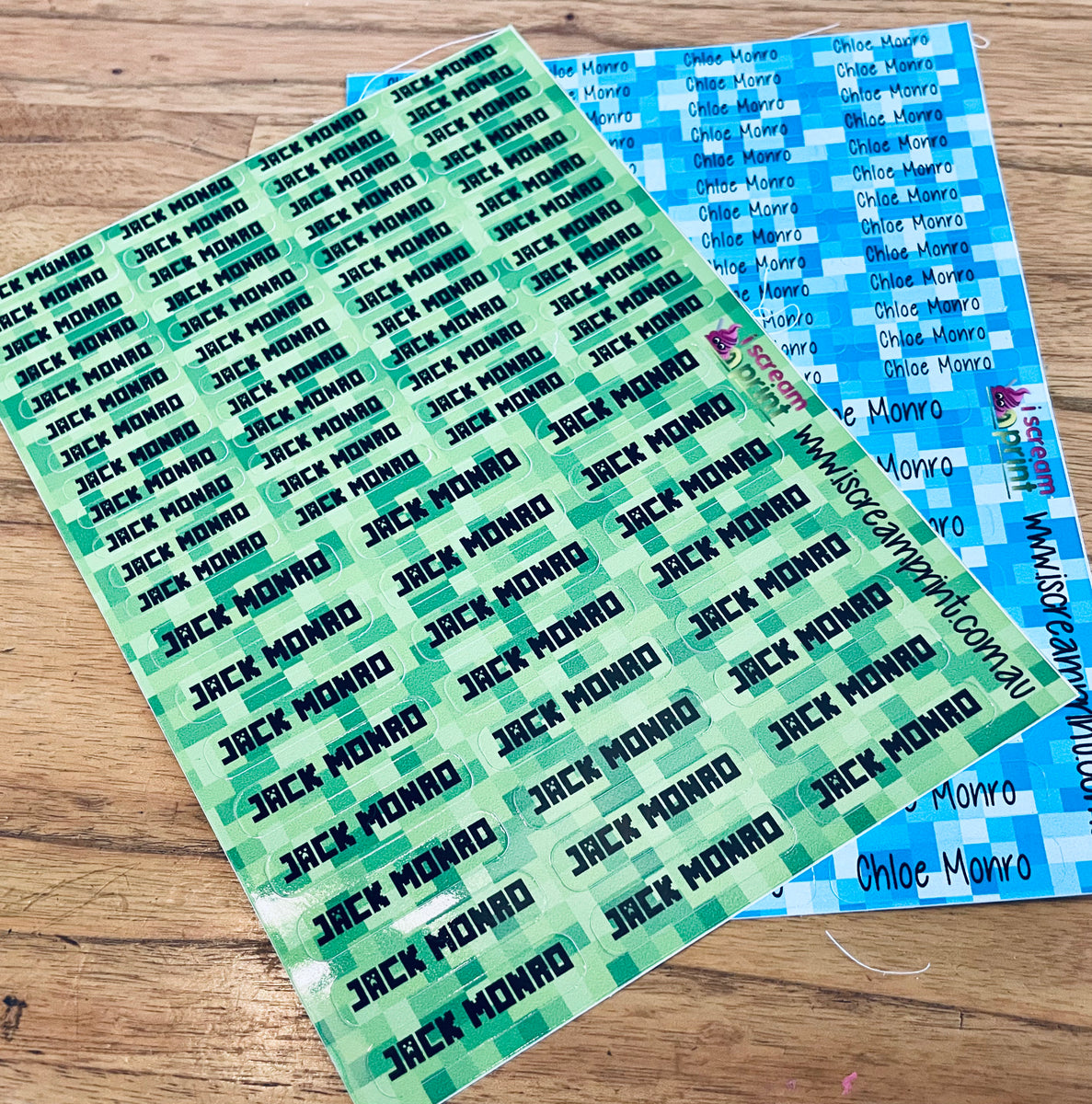 School Labels - A5 sheet Mixed mini labels – I Scream Print